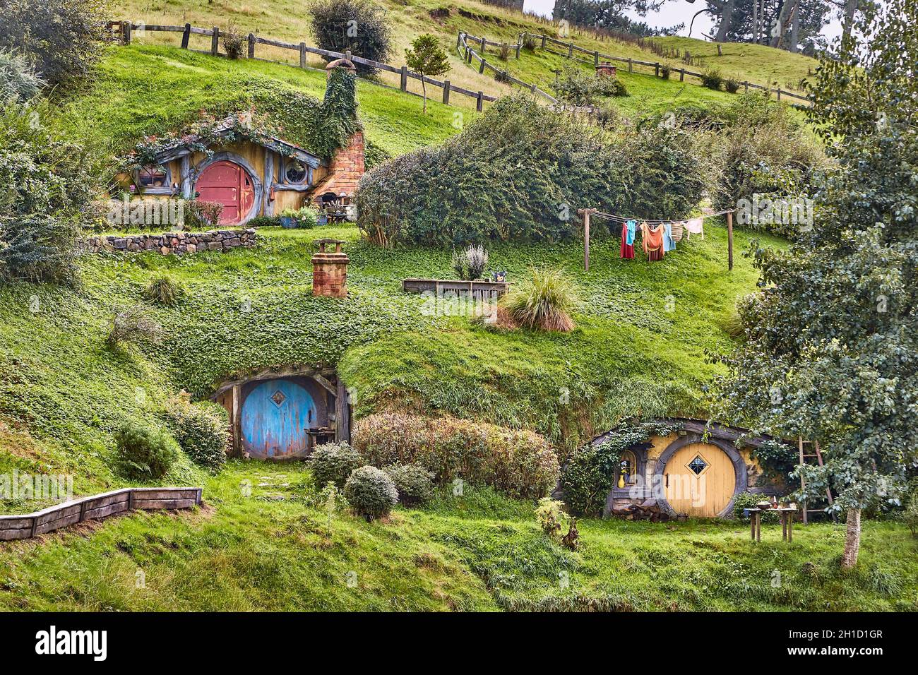 MATAMATA, NEW ZEALAND - CIRCA 2016: Movie set for the Lord of The Rings ...