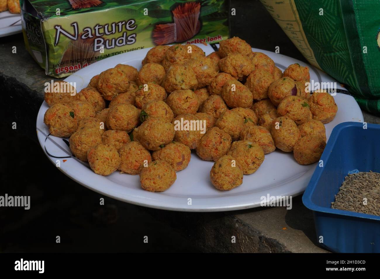 Preparation of food balls Stock Photo - Alamy