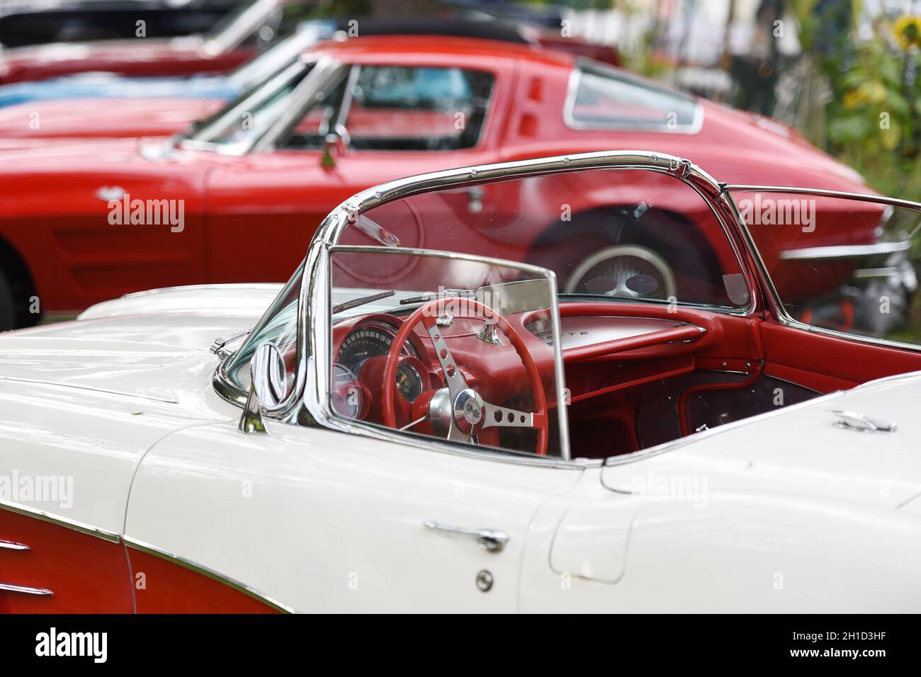 Oldtimer-Auto. bei einer Ausfahrt in Oberösterreich - Classic car at an ...