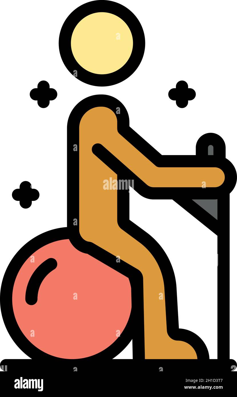 Spine rehabilitation icon. Outline spine rehabilitation vector icon ...