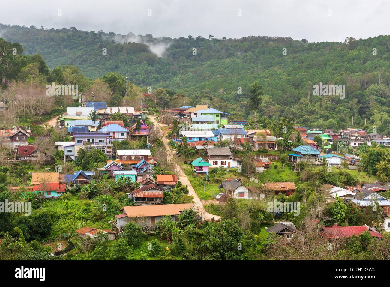 Rural landscape, Rong Kla village, landmark, Thailand Stock Photo - Alamy