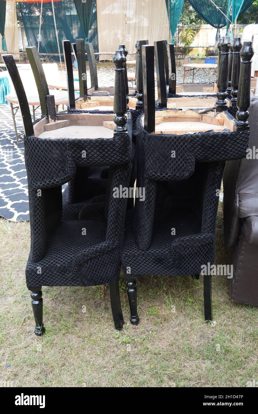 Stacking of chairs Stock Photo - Alamy