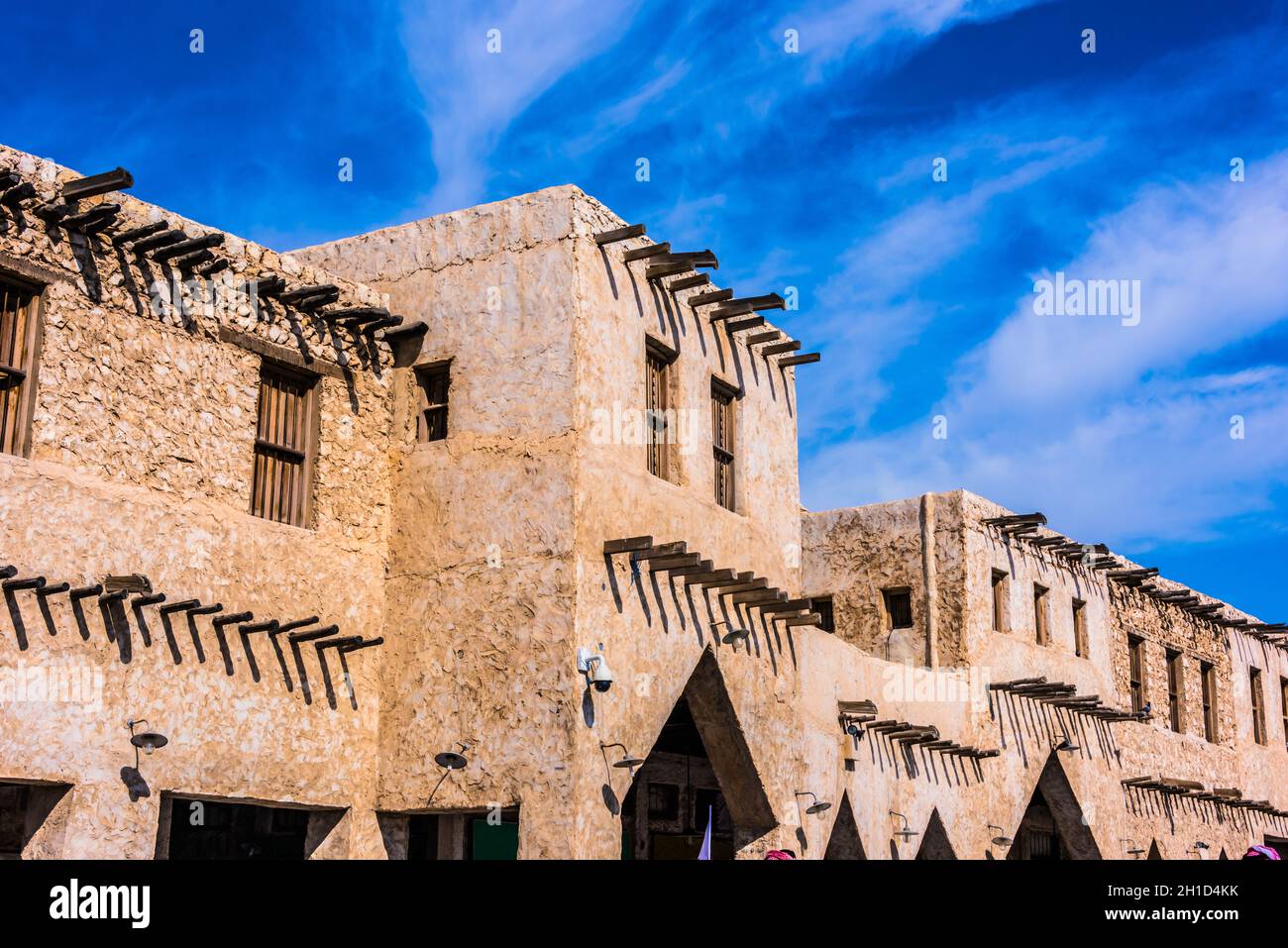 Traditional architecture of Souq Waqif, popular touristic destination ...