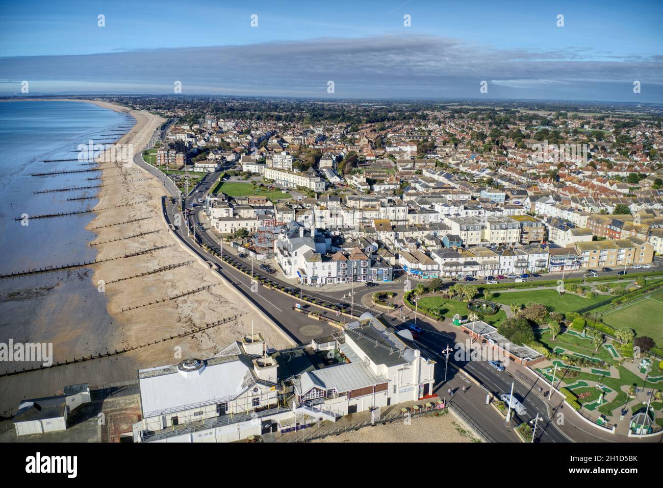 Bognor Regis aerial photo along the seafront west of the pier at this ...