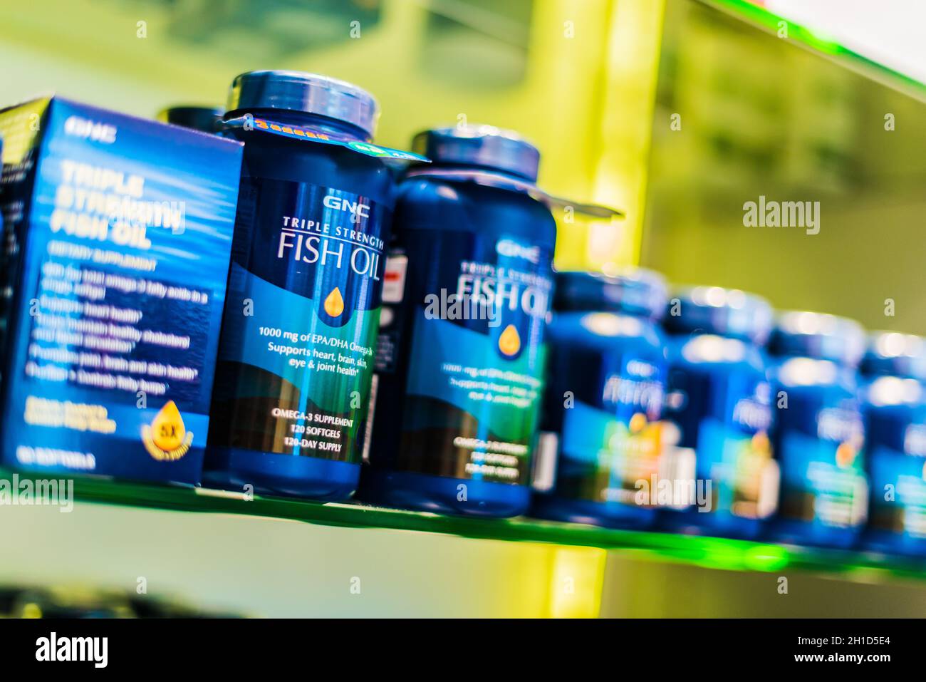 SINGAPORE - MAR 3, 2020: Variety of dietary supplement products on the ...