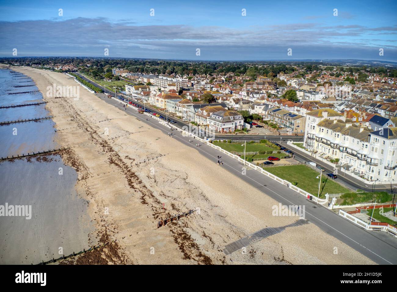 Aerial view along Marine Drive and Marine Park Gardens at the popular ...