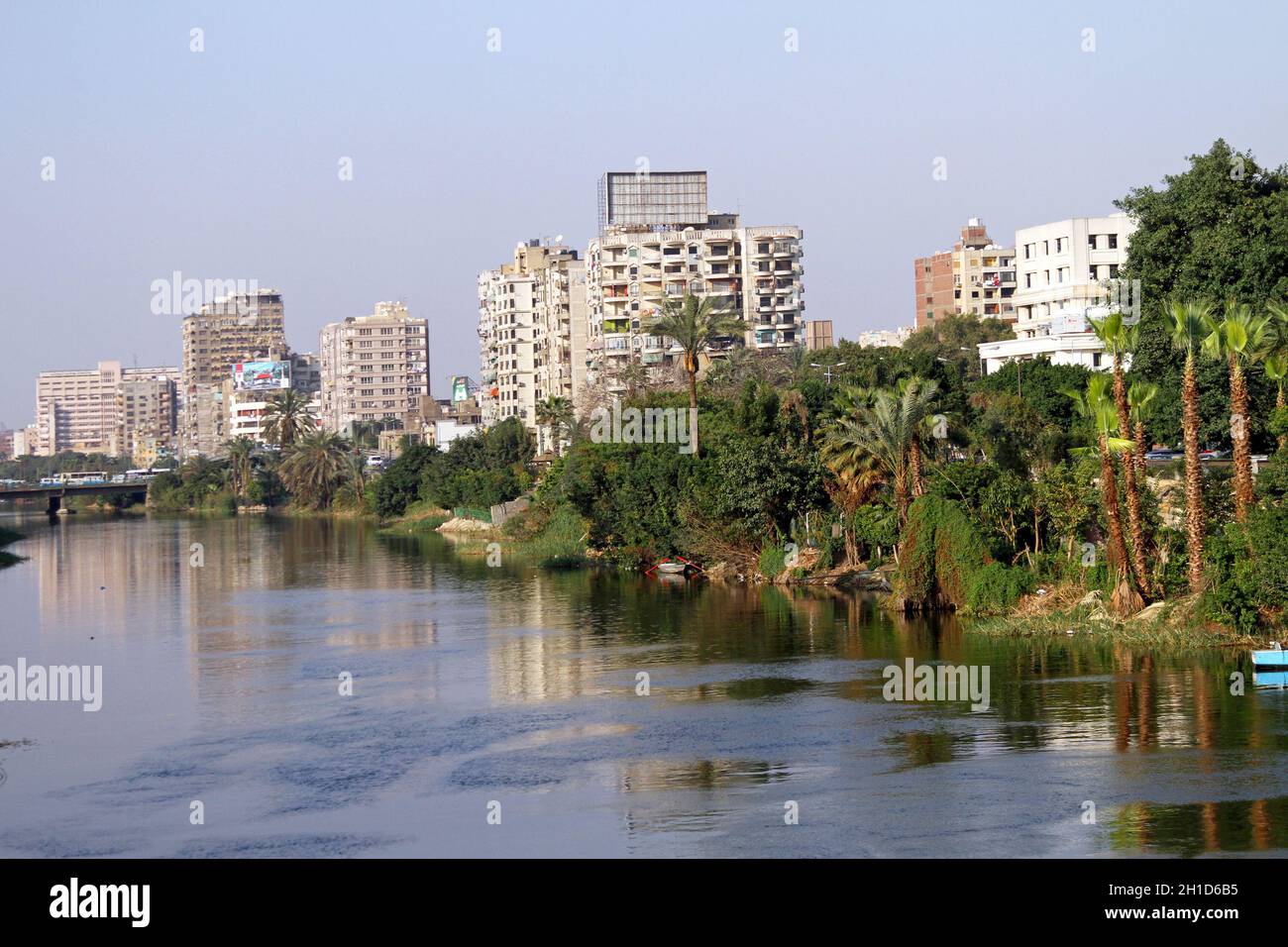 CAIRO, EGYPT - MARCH 01: Nile river in Cairo on MARCH 01, 2010. Nile ...
