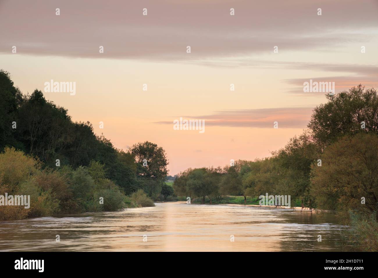 Elevated water level on the River Wye at Monmouth Stock Photo - Alamy