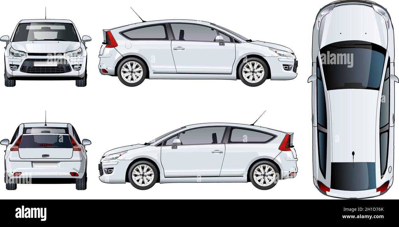 Vector car template isolated on white. EPS-10 vector format separated ...