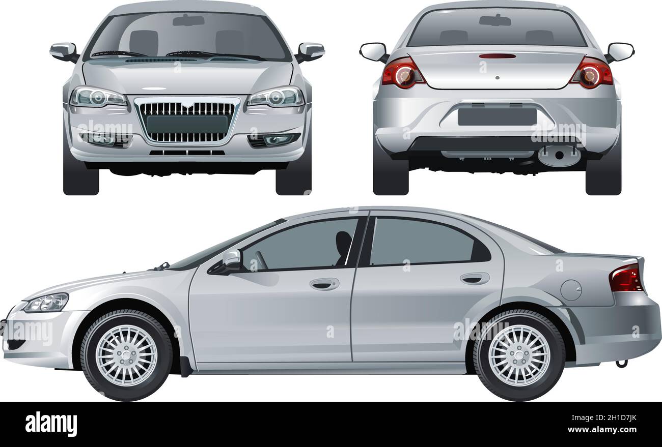 modern car. Available EPS-10 vector format separated by groups and ...