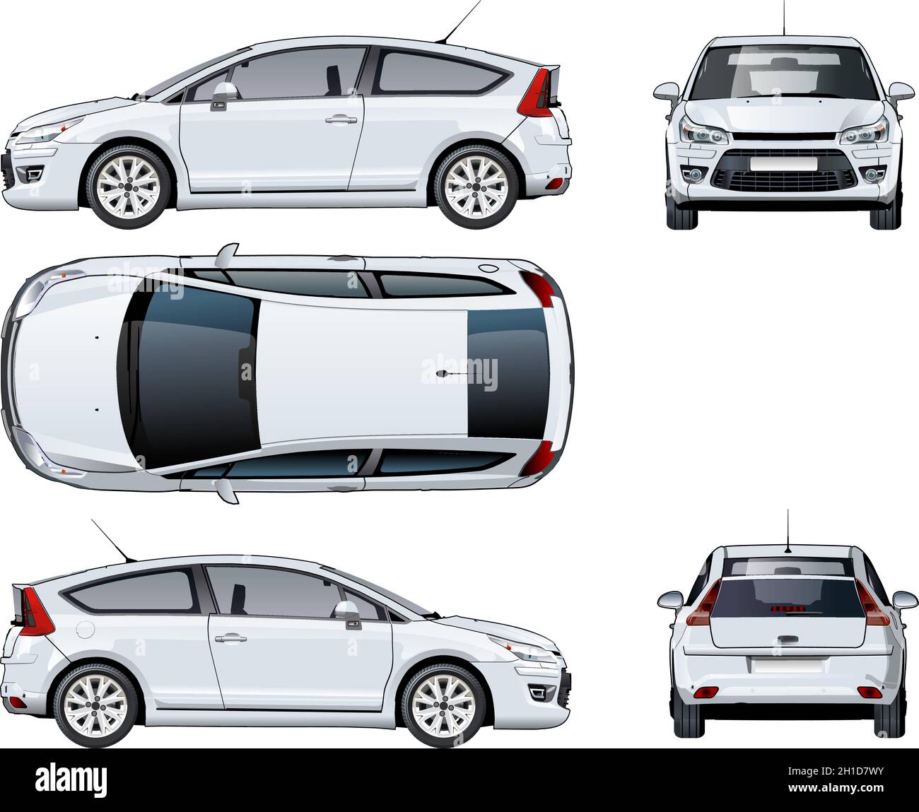 Vector car template isolated on white. Available EPS-10 vector format ...