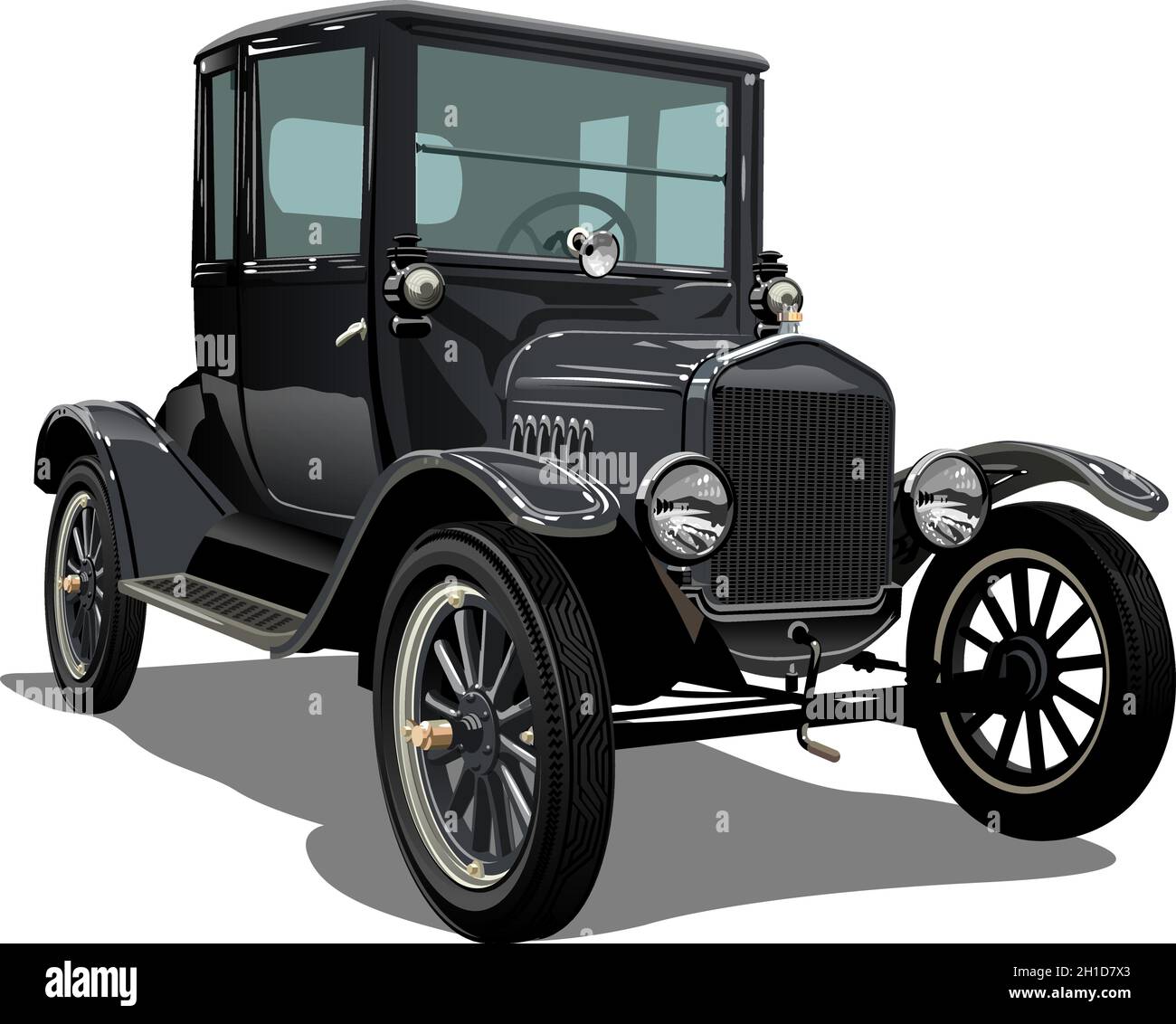 Vector vintage car. Available EPS-10 vector format separated by groups ...
