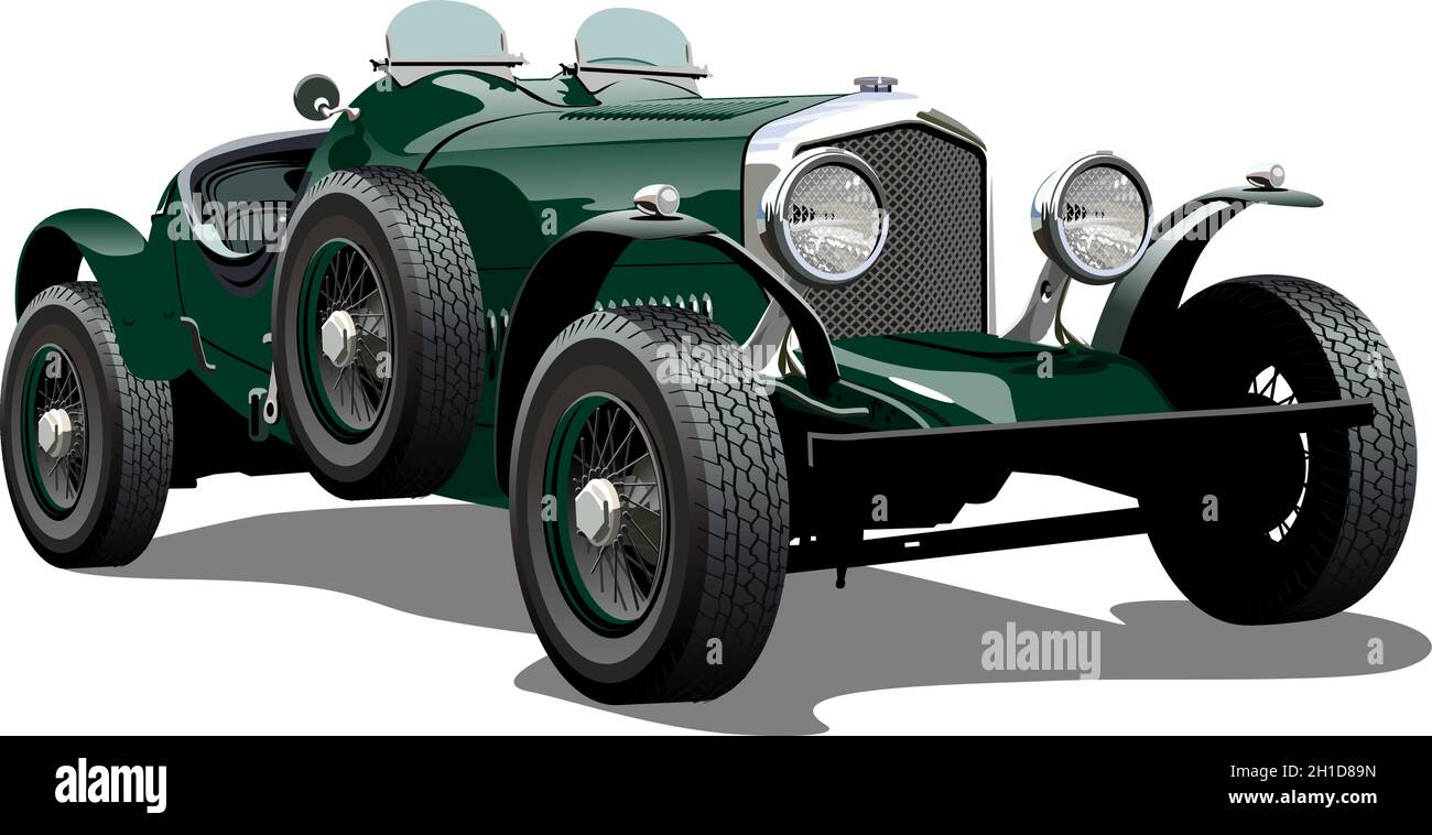 Vector vintage car. Available eps-10 vector format separated by groups ...