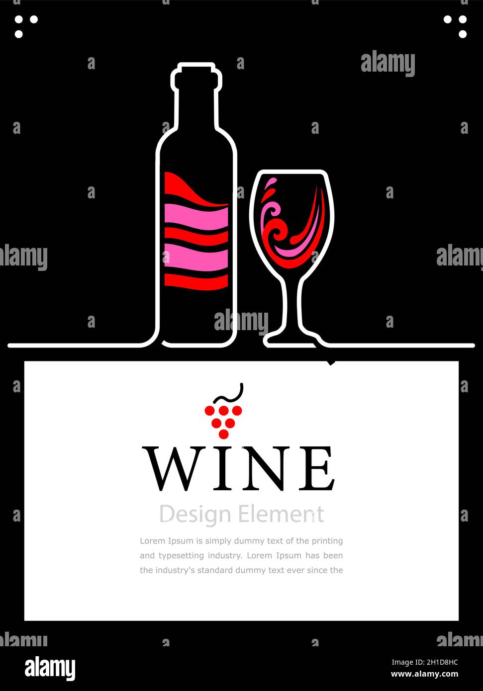 Poster or web Banner for Restaurant, bar alcoholic store. Full Bottle ...