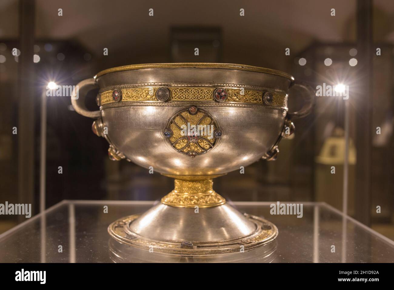 Dublin, Ireland - Feb 20th, 2020: Ardagh Chalice, hoard of metalwork ...