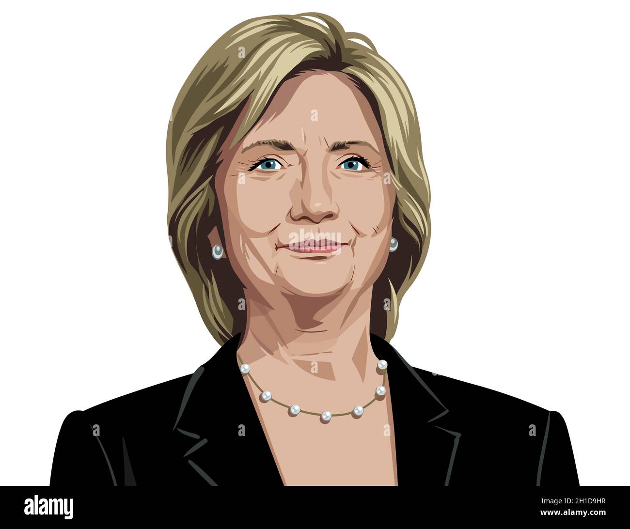 Hillary Clinton politician editorial illustration usa Stock Photo - Alamy