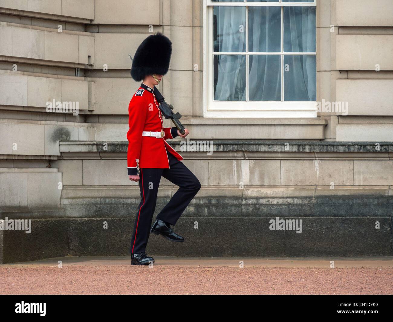 London, UK - April, 2019: The Queen's Guard on duty at Buckingham ...