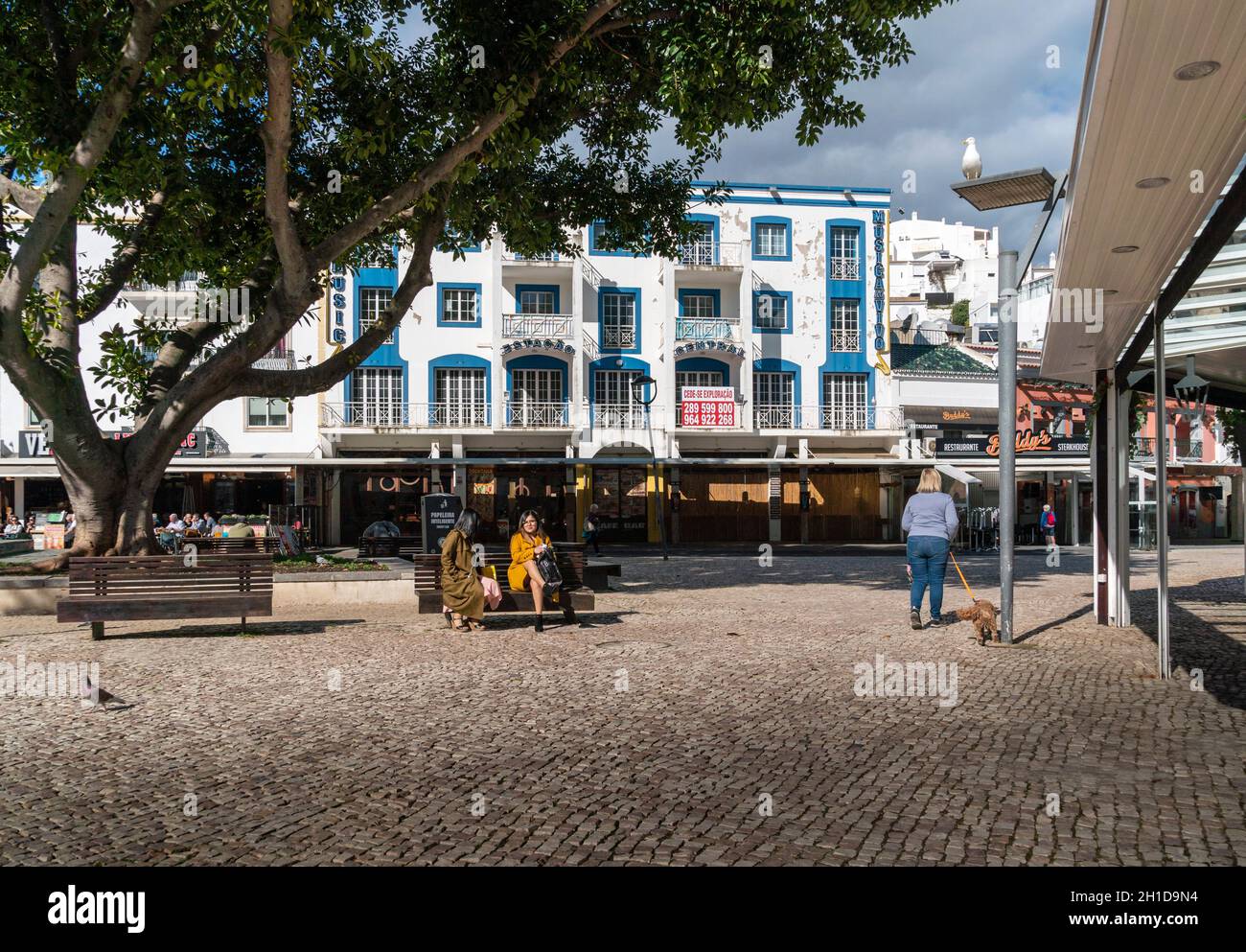 Albufeira old town main square hi-res stock photography and images - Alamy
