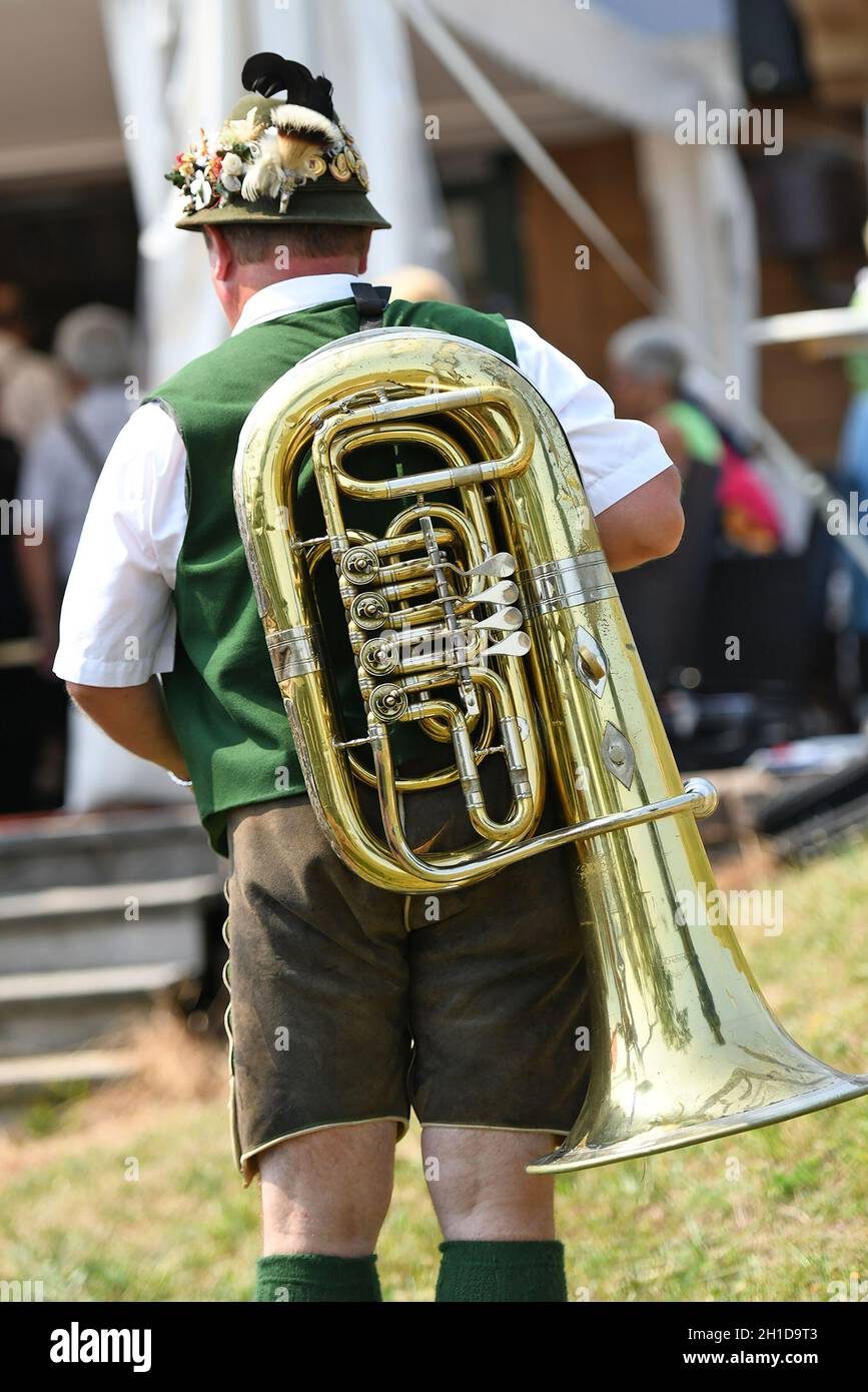 Traditionelle Musikanten im Salzkammergut (Oberösterreich, Österreich ...