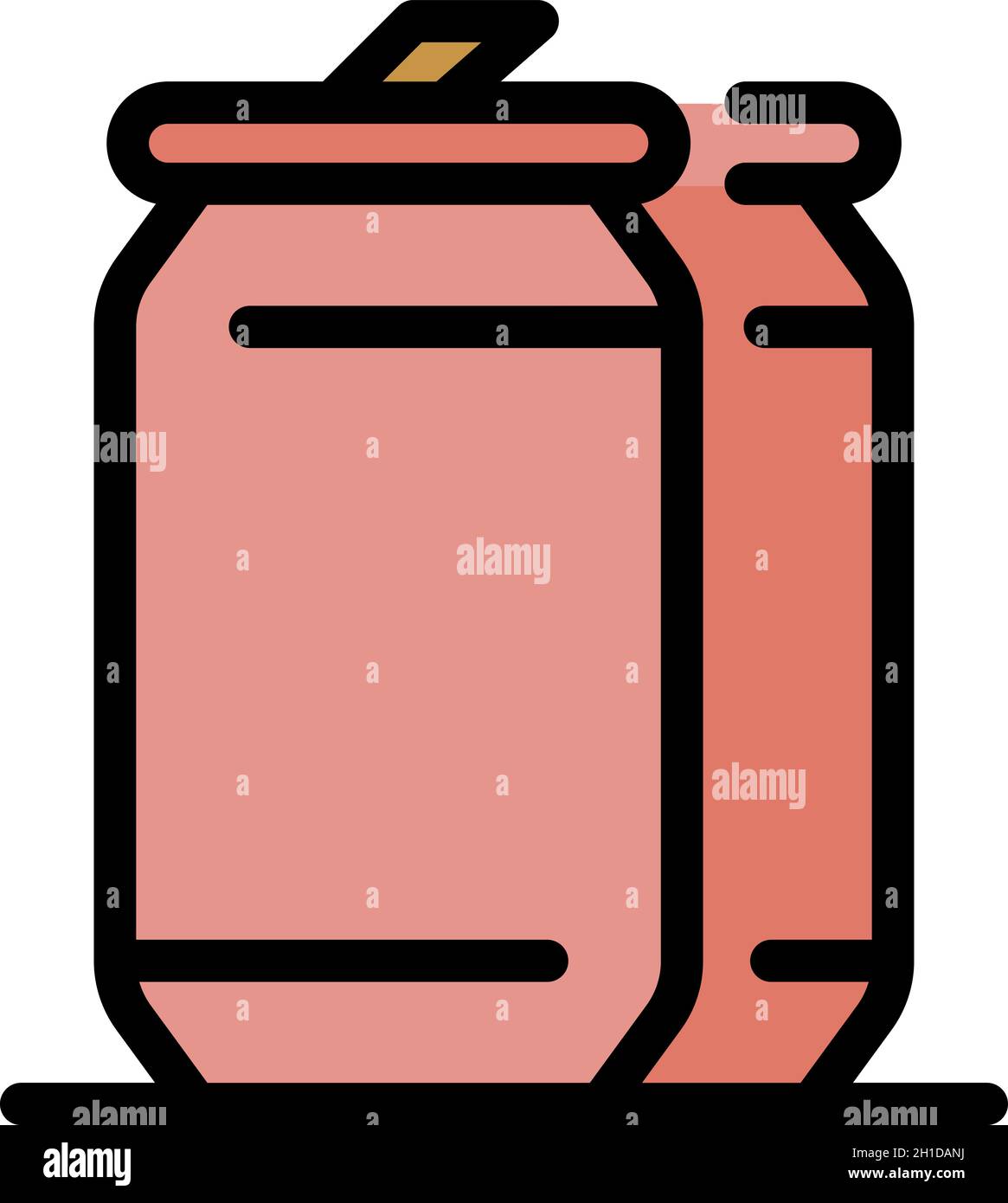 Energetic tin can icon. Outline energetic tin can vector icon color ...