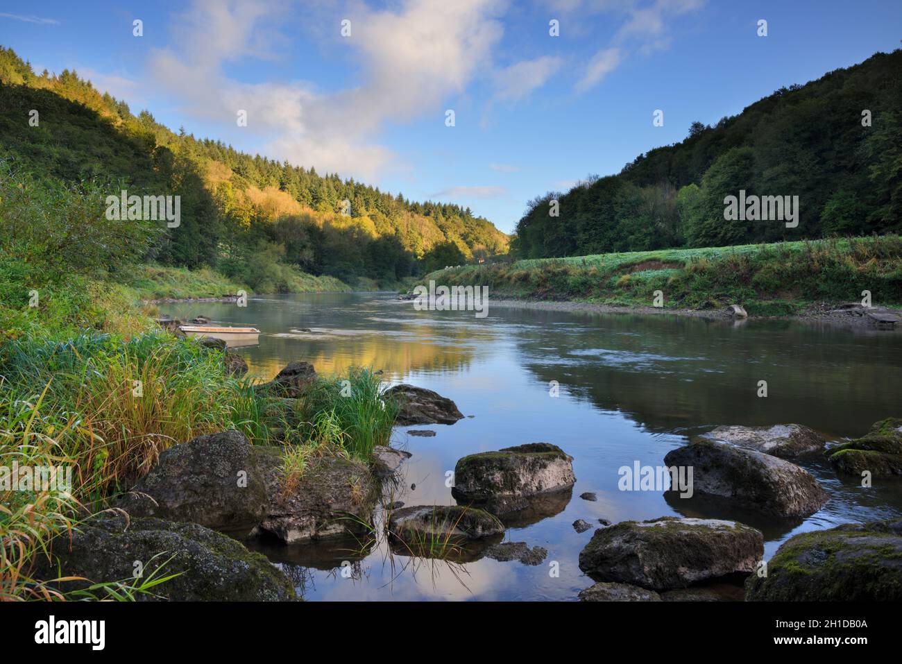 The River Wye between Monmouth and Redbrook Stock Photo - Alamy