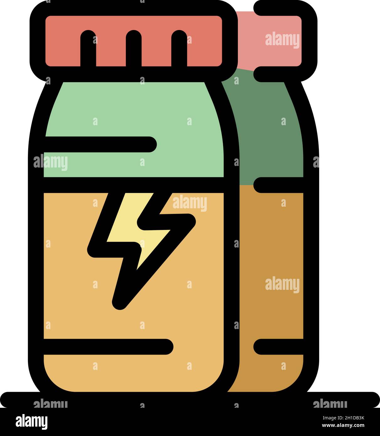 Caffeine energy drink icon. Outline caffeine energy drink vector icon ...