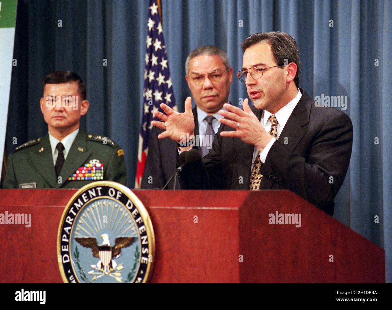 United States Secretary of the Army Louis Caldera unveils two new ...