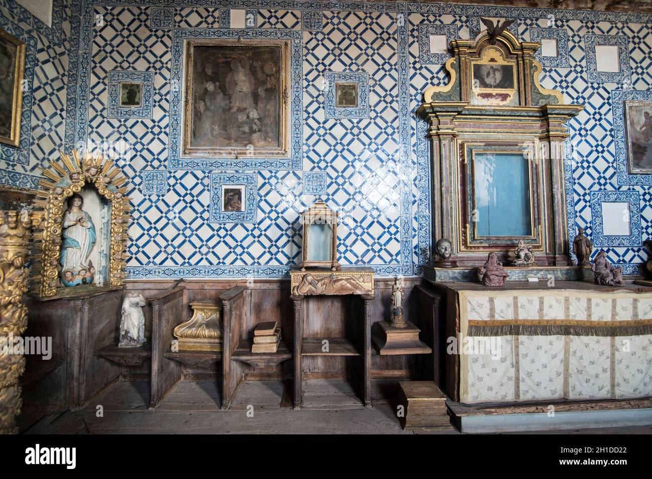 inside of the Monastery and Convento de Santa Clara in the city centre ...
