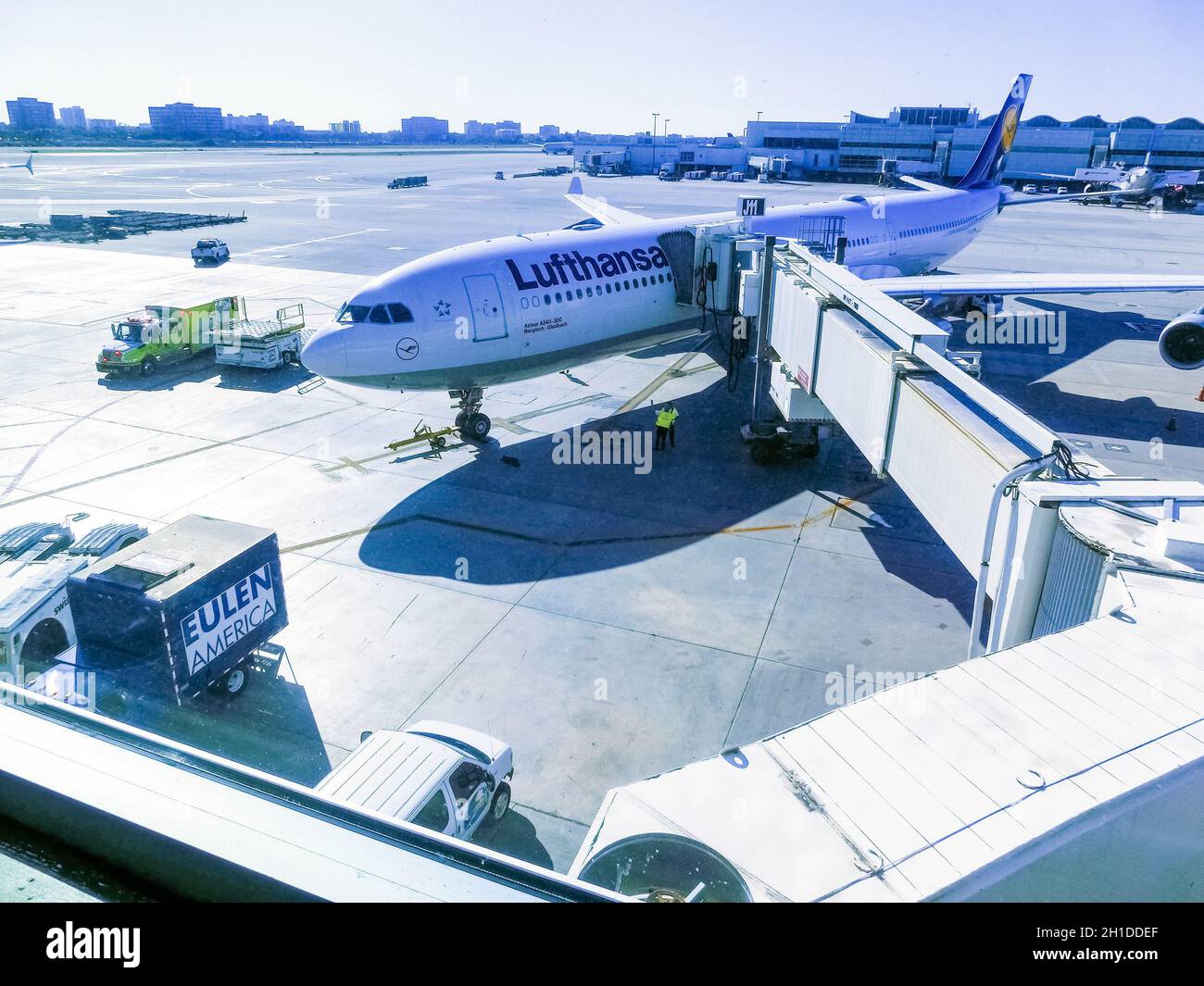 Miami, Florida, USA - November 29, 2019: The view of the Miami Airport ...
