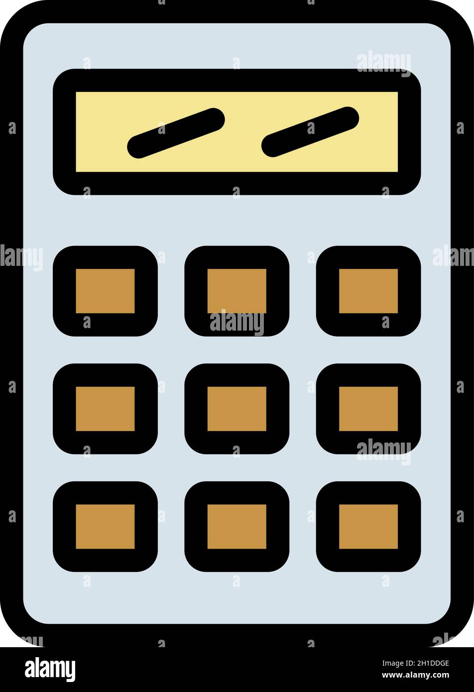 Finance calculator icon. Outline finance calculator vector icon color ...