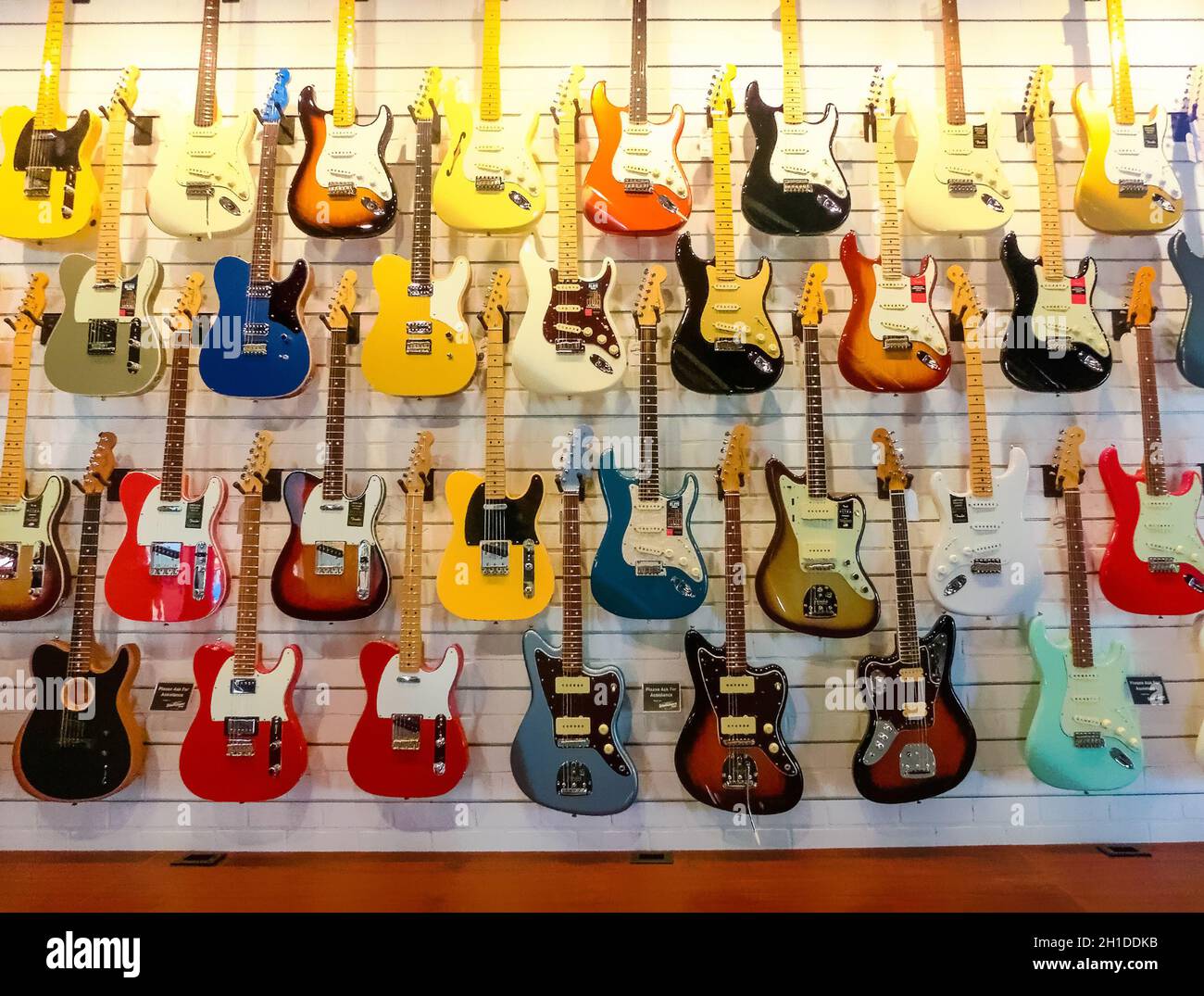 Miami, United States of America - November 30, 2019: guitars at Walt ...