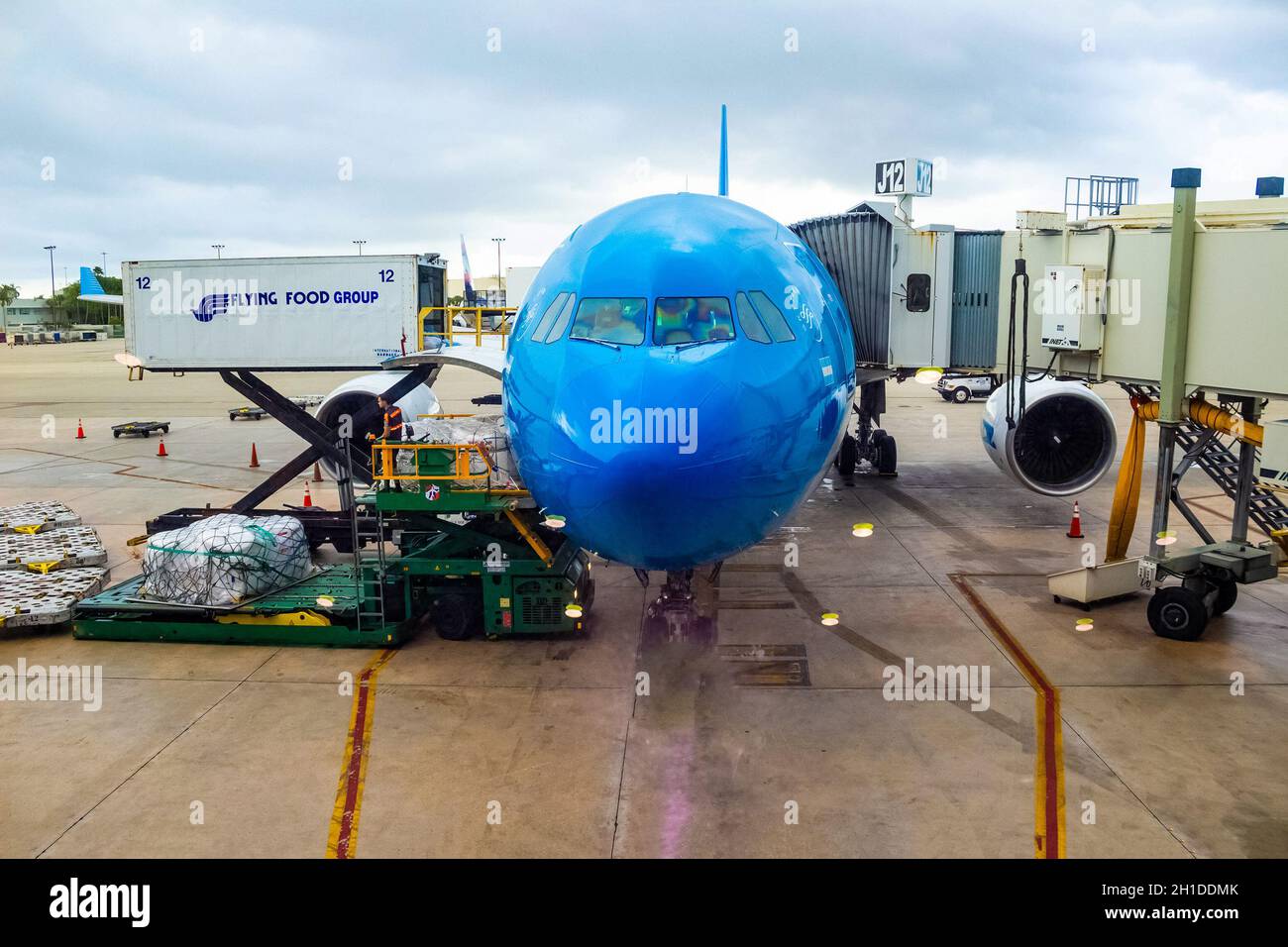 Miami, Florida, USA - December 12, 2019: The view of the Miami Airport ...