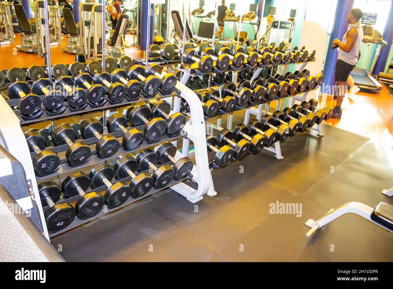 Half Moon Cay island, Bahamas - December 4, 2019: People training at ...
