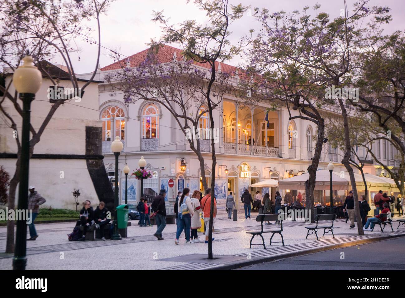 the Building of Cafe Ritz at the avenida Arriaga in the city centre of ...