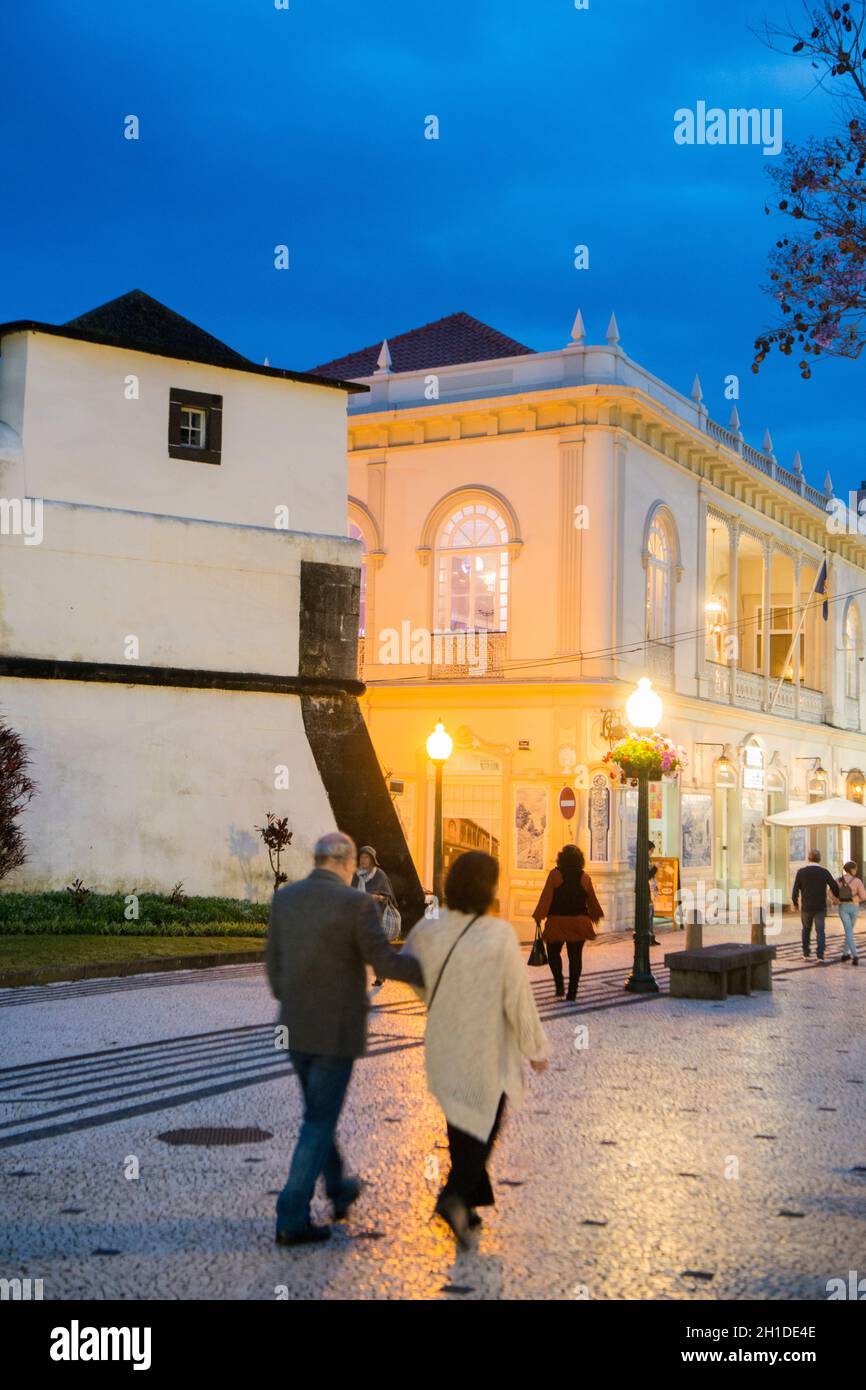 the cafe ritz and the Fortaleza sao Lourenco in the city centre of ...