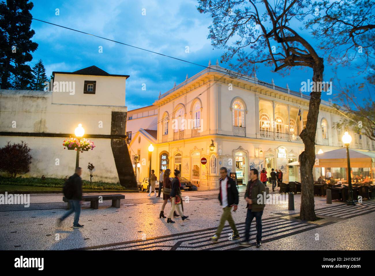 the cafe ritz and the Fortaleza sao Lourenco in the city centre of ...