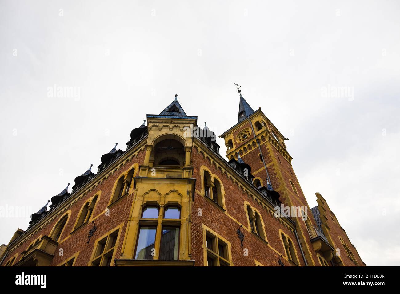 Low-angle shot of a majestic medieval castle in Cologne, Germany Stock ...
