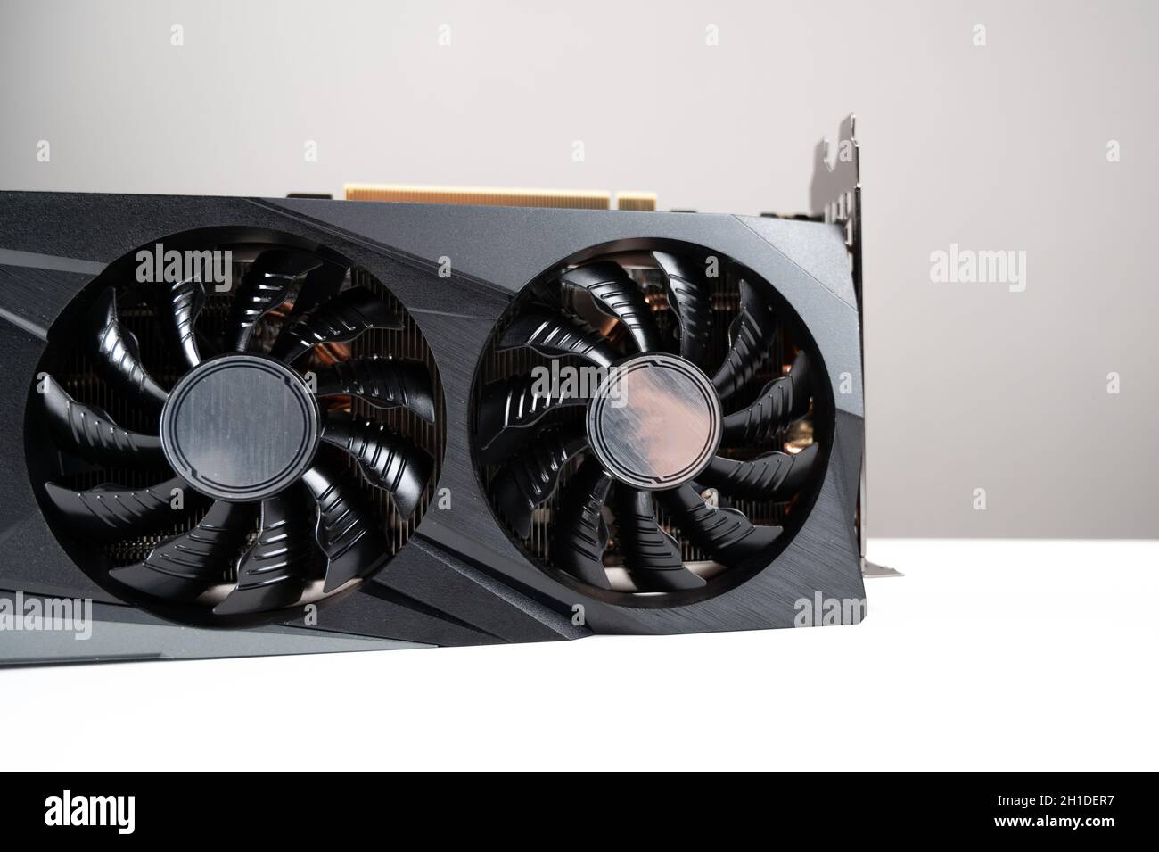 New high end graphics card computer hardware upgrade on a desk Stock ...