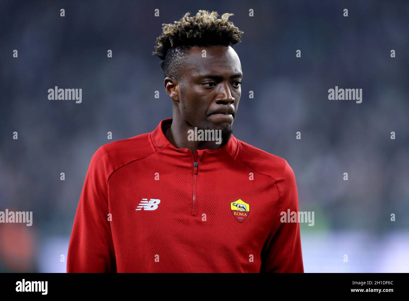 Tammy Abraham of As Roma during warm up before the Serie A match ...