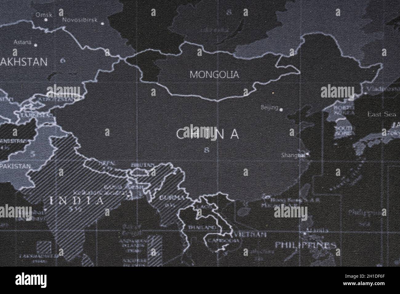 Black World Map Wallpaper