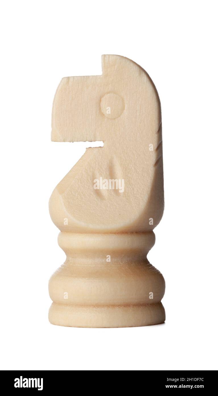 White chess piece isolated on white background Stock Photo - Alamy