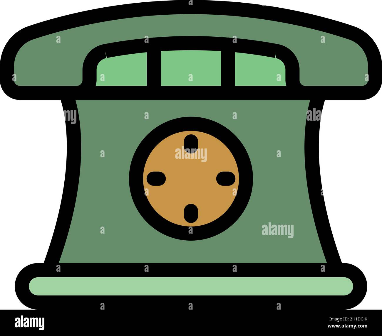 Phone hot line depression icon. Outline phone hot line depression ...