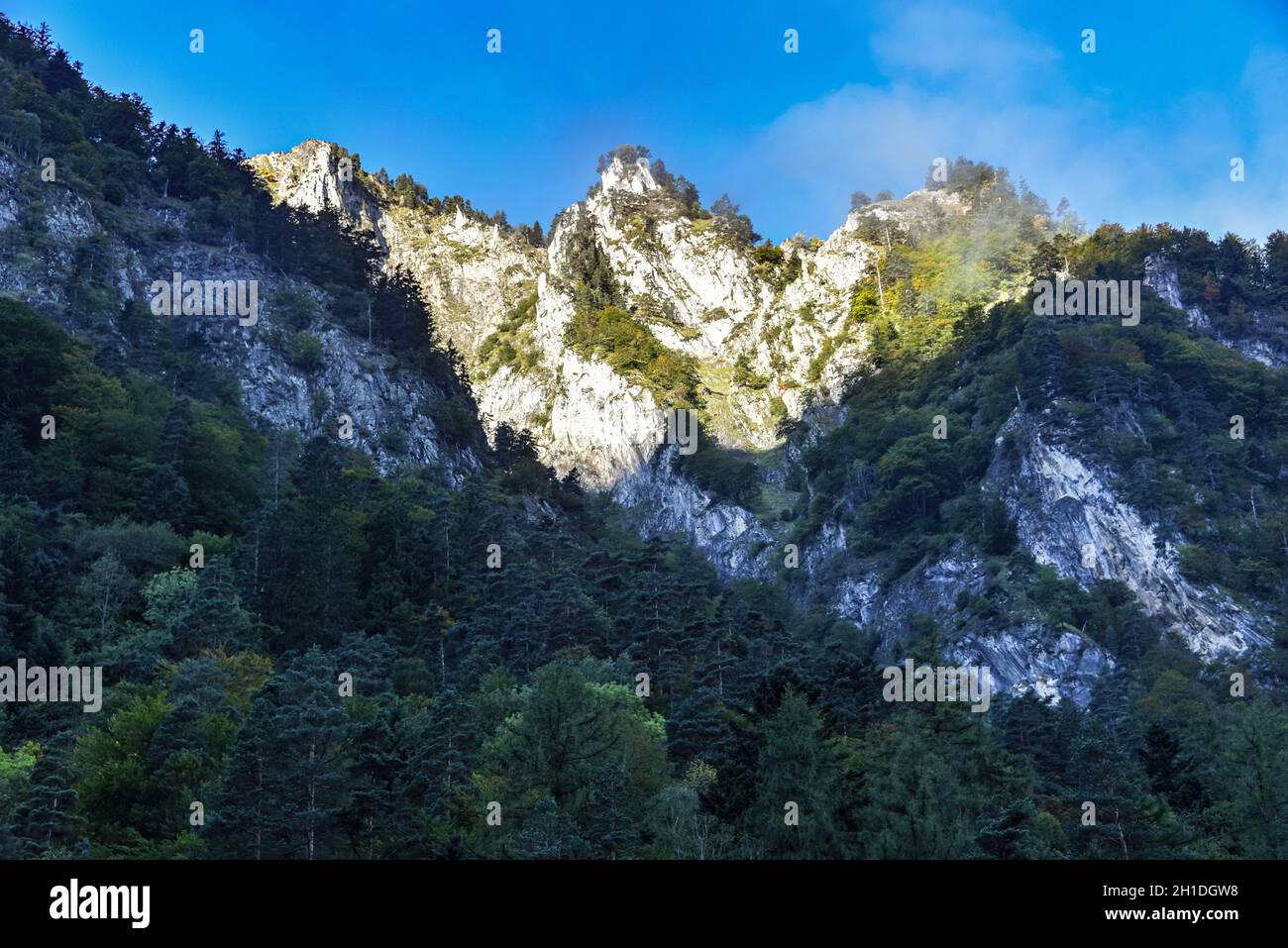Cauterets, France - 10 Oct 2021: Sunrise views of the Pyrenees ...