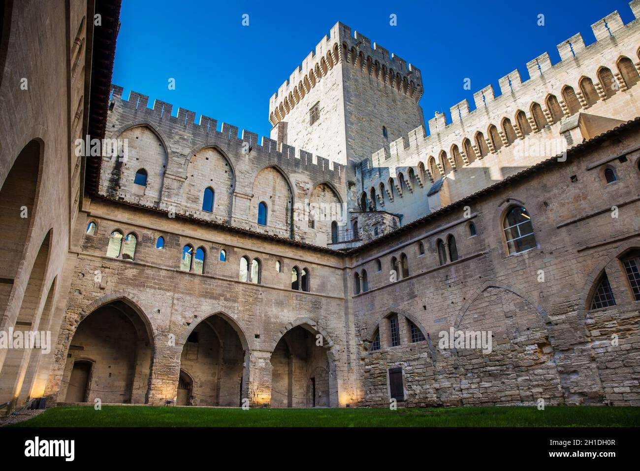 AVIGNON, FRANCE - MARCH, 2018: The Papal palace one of the biggest ...