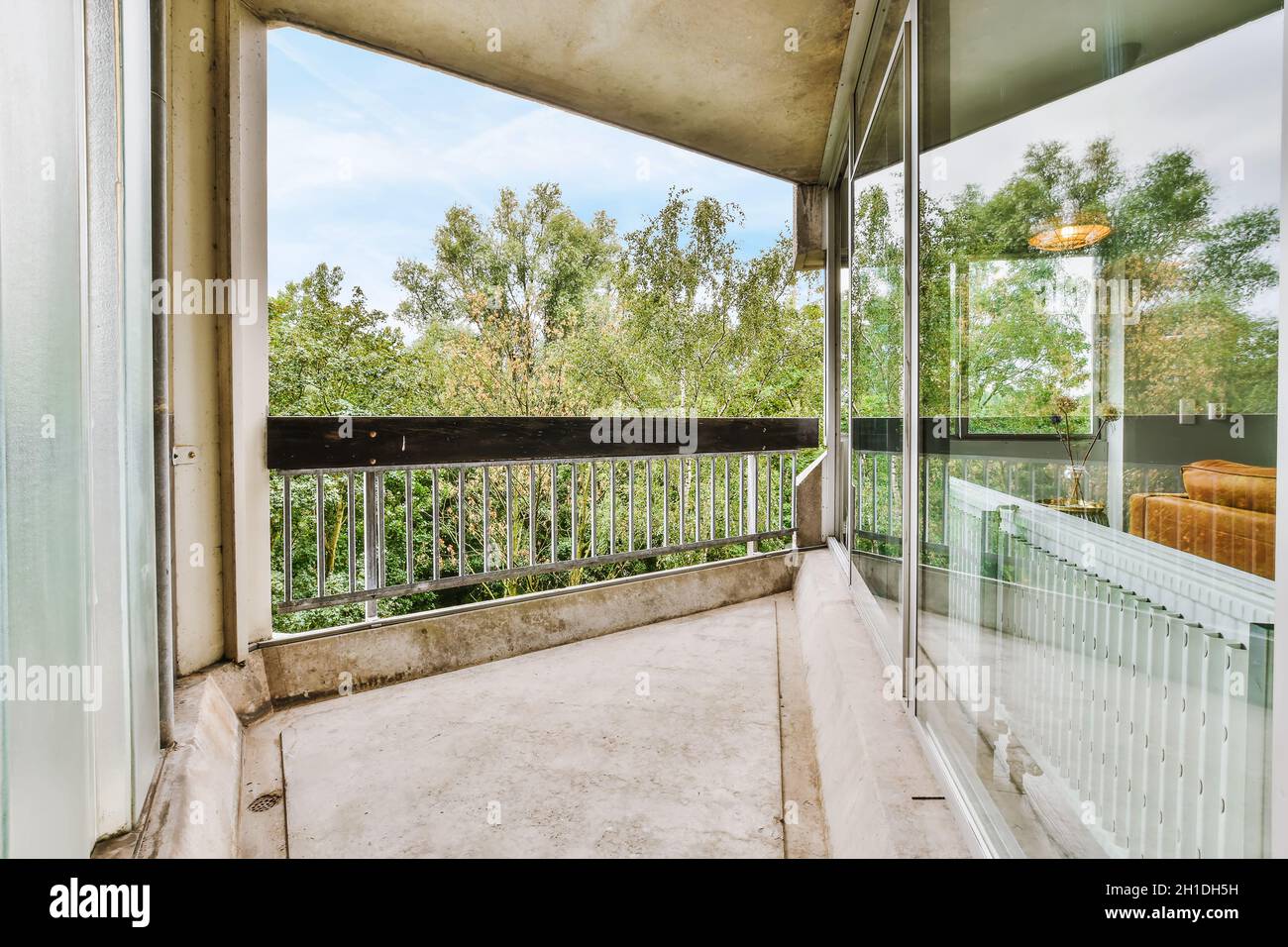 View of the beautiful balcony of the house Stock Photo - Alamy
