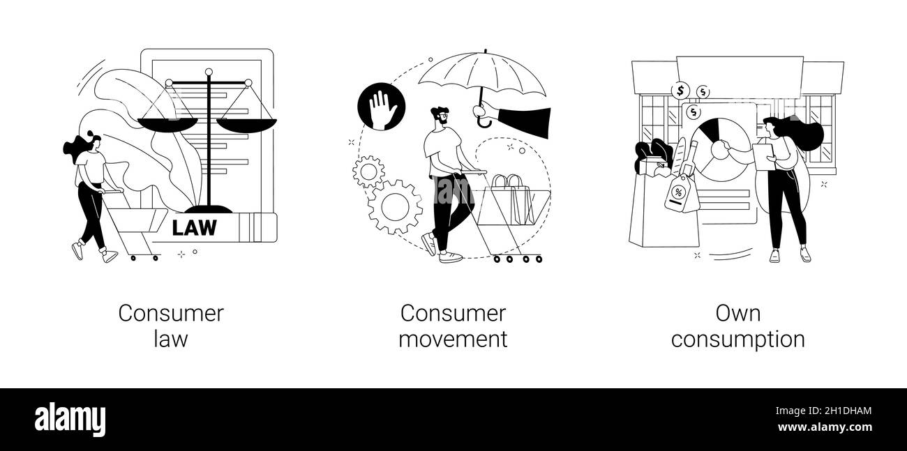 Buyer interests and habits abstract concept vector illustrations Stock ...