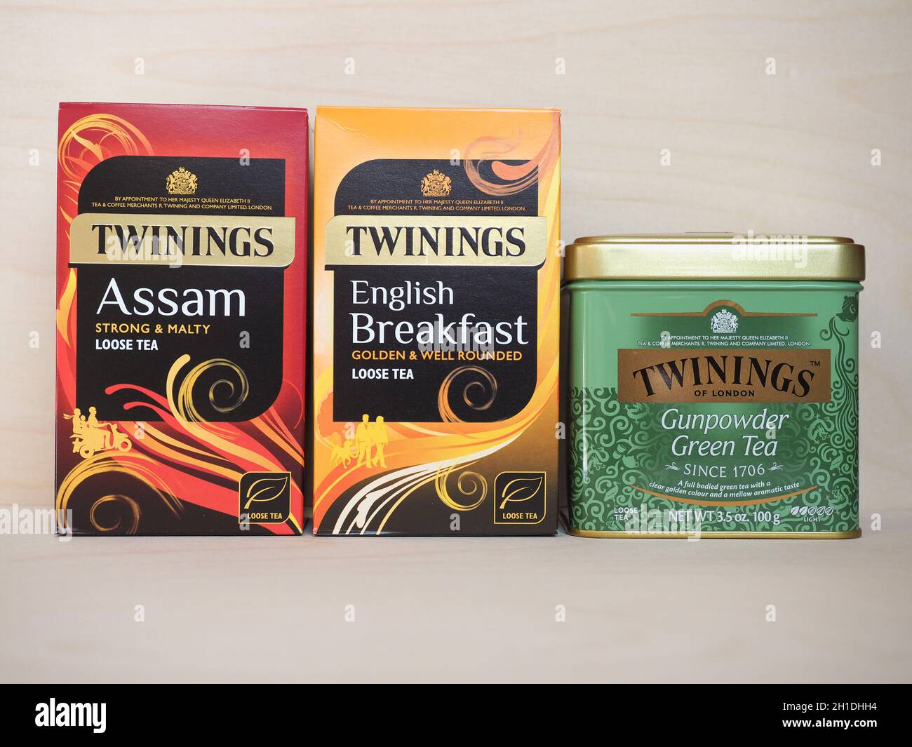 LONDON, UK - CIRCA MARCH 2020: Packets of Twinings loose tea including ...