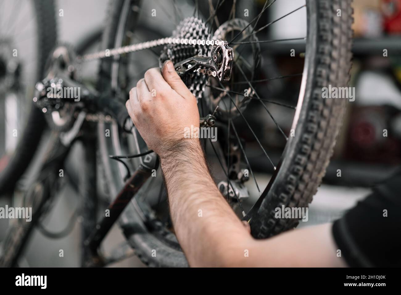 Bike repair process hi-res stock photography and images - Alamy