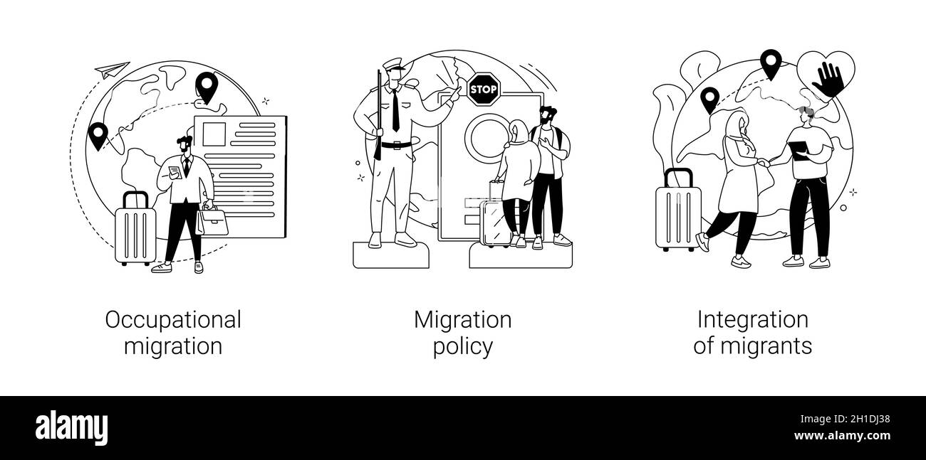 Movement of people abstract concept vector illustrations Stock Vector ...