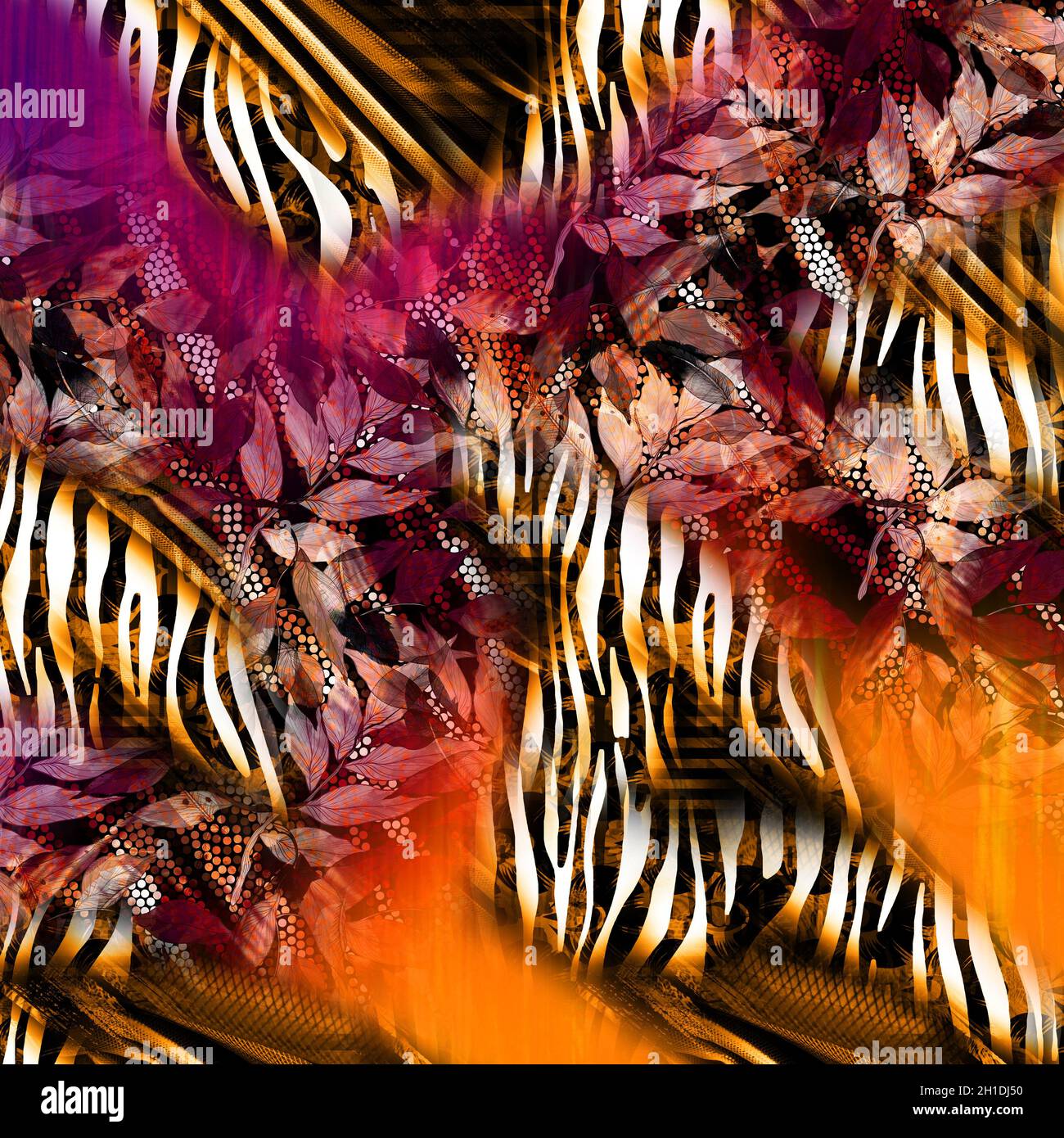 Botanical composition abstract background for amazing fabric background ...
